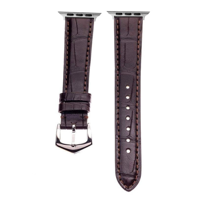 Apple Watch Leather Band ™ Matt Black Alligator Watch Strap – Jack Foster