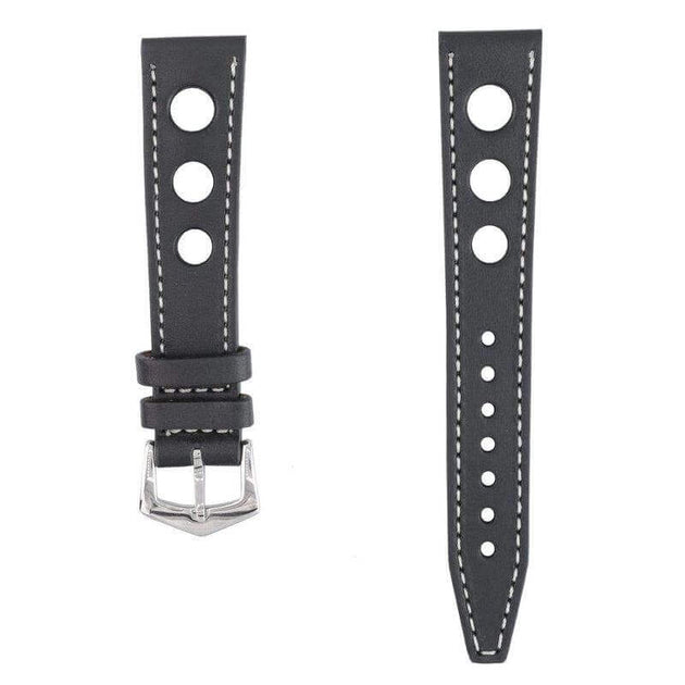 Black "Rally" Leather Watch Strap – Jack Foster