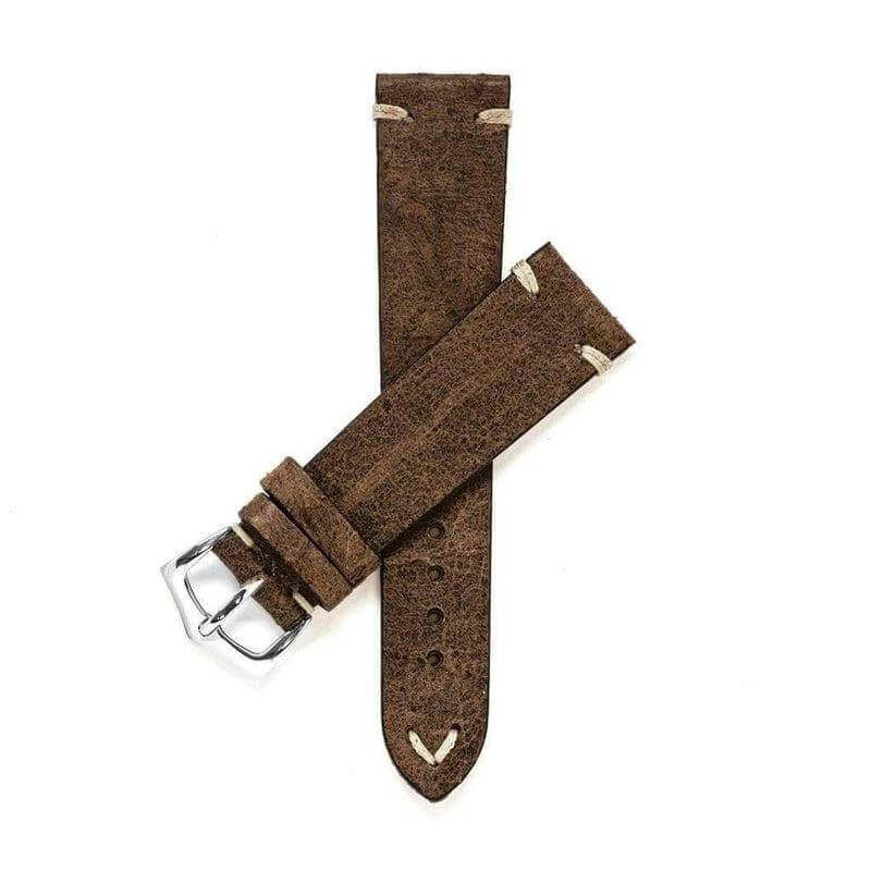 Dark Brown Vintage Leather Watch Strap - Brown – Jack Foster