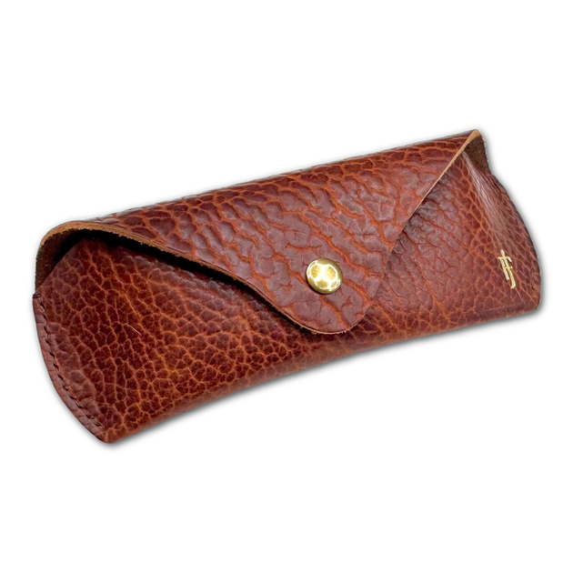 Jack Foster Sunglasses Case | Shrunken Bison | Cognac