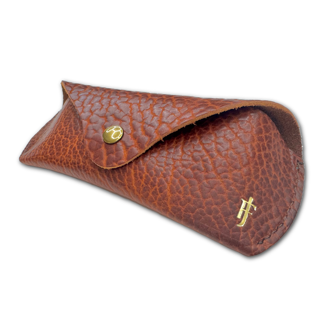 Jack Foster Sunglasses Case | Shrunken Bison | Cognac