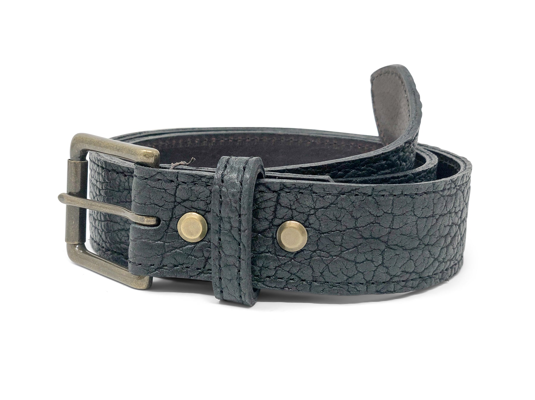 Black Leather Belt | Handcrafted Leather Belts | Bison Leather – Jack ...