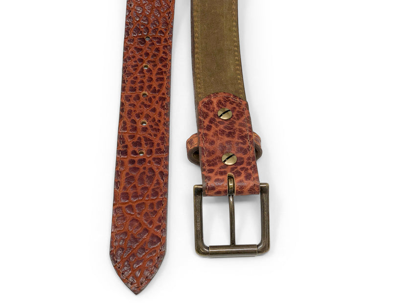 Cognac Leather Belt | Bison Leather Belt | Handmade Belts – Jack Foster