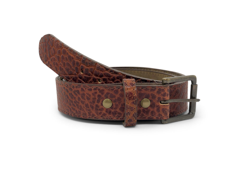 Cognac Leather Belt | Bison Leather Belt | Handmade Belts – Jack Foster